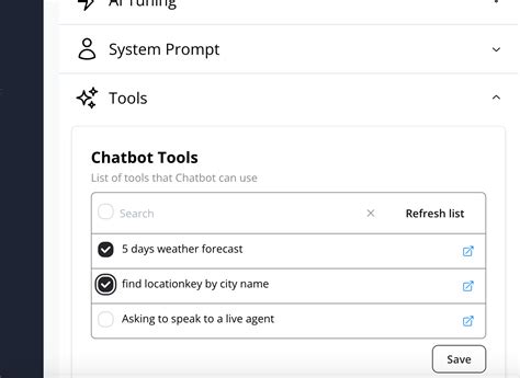 API Tools Example AI Weather Agent AI Chatbot For Your Business By ResolveAI