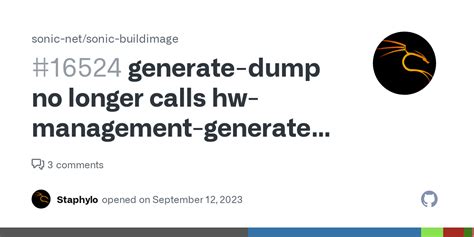 Generate Dump No Longer Calls Hw Management Generate Dump Sh Issue Sonic Net Sonic
