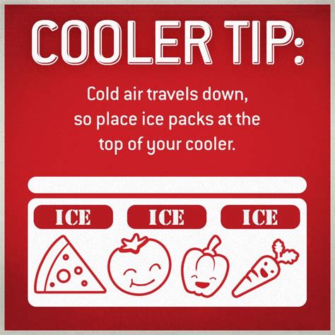 Did You Know That Cold Air Travels Down Heres Another Cooler Tip For Ya Packing A Cooler