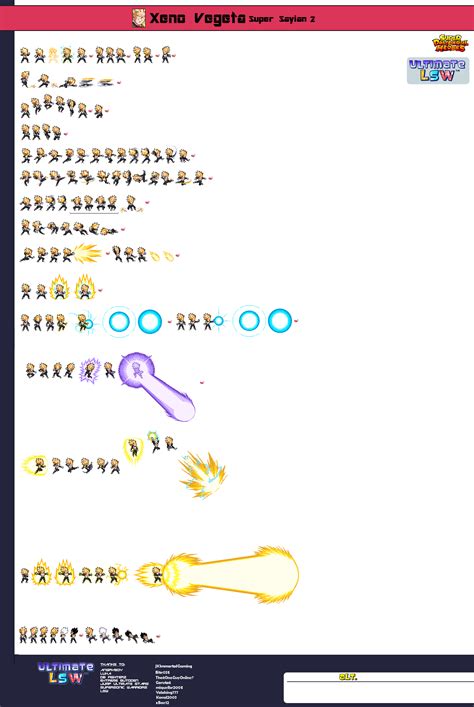 Xeno Vegeta Ssj2 Ulsw Sprite Sheet By Jkimmortalgaming On Deviantart