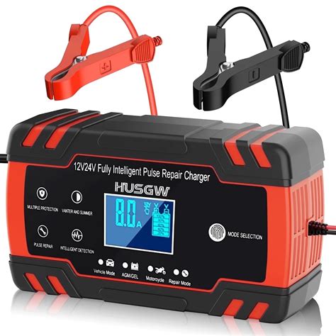Husgw Smart Battery Charger 12v 8a 24v 4a Trickle Maintainer Desulfator Repair Protection