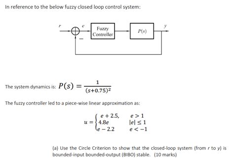 Solved In Reference To The Below Fuzzy Closed Loop Control
