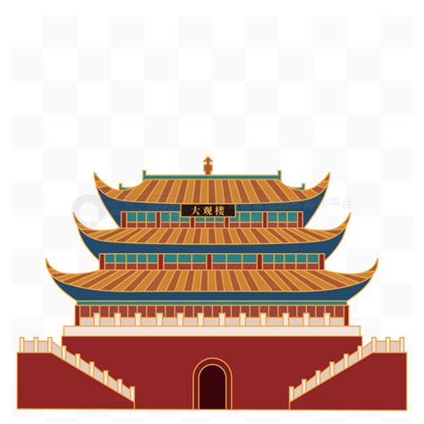 插画元素免抠元素 四川宜宾大观楼古建筑手绘插画免扣矢量元素 模板免费下载 Eps格式 672像素 编号57411215 千图网