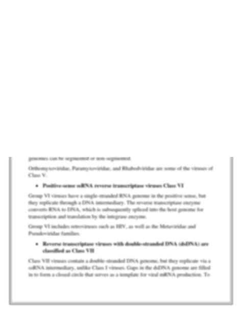 Solution Baltimore Classification Of Viruses Studypool