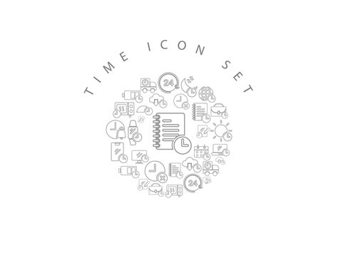 Time Icon Set Design On White Background 10727202 Vector Art At Vecteezy