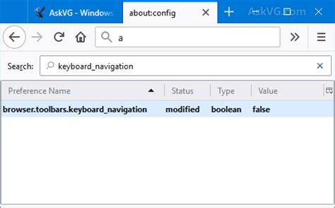 Tip How To Use Or Disable Keyboard Navigation Support For Toolbar In Mozilla Firefox AskVG
