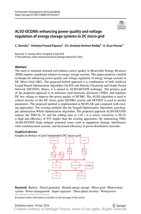 ALSO DCGNN Enhancing Power Quality And Voltage Regulation Of Energy Storage Systems In DC Micro
