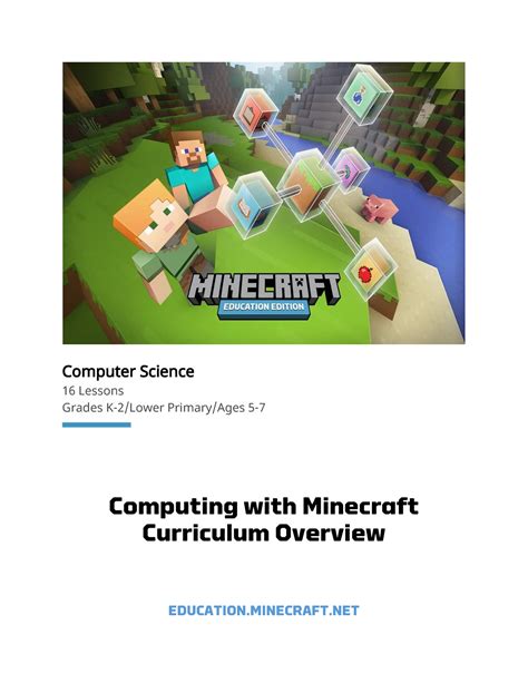 Computing With Minecraft Curriculum Overview Computer Science 16 Lessons Grades K 2lower