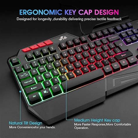 Rii Rk202 Rgb Gaming Keyboard Multiple Color Rainbow Led