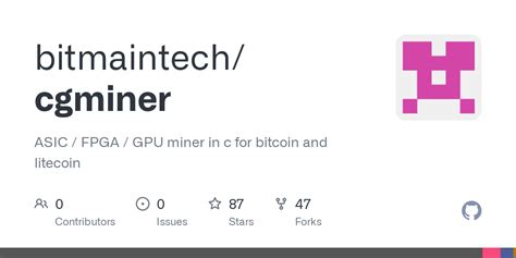 Github Bitmaintechcgminer Asic Fpga Gpu Miner In C For Bitcoin