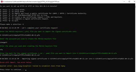 Keytool Error Java Lang Exception Failed To Establish Chain From Reply Dx Netops