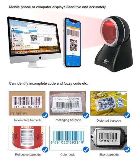 Supermarket Desktop 2d Cmos Barcode Scanning Platform Affordable Omnidirectional Barcode Scanner