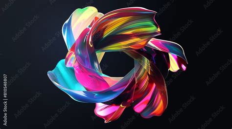 Rotating Geometric Shapes Motion Effect 4k Hyperrealistic Side Angle Vivid Colors Dynamic
