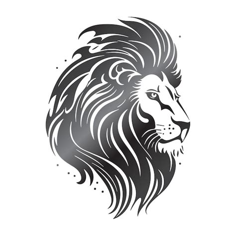 사자 머리 로고 프리미엄 벡터