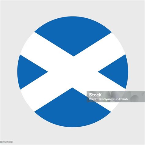 스코틀랜드 국기의 플랫 라운드 모양의 벡터 그림입니다 버튼 아이콘 모양의 공식 국기 스코틀랜드기에 대한 스톡 벡터 아트 및 기타 이미지 스코틀랜드기 기 스코틀랜드