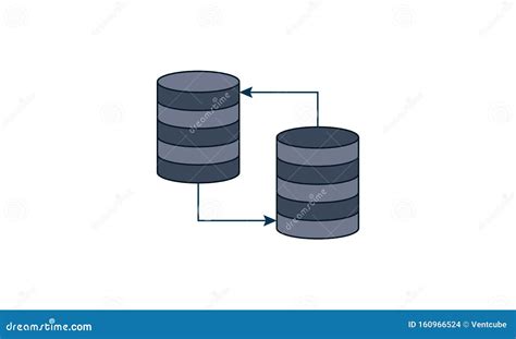 Database Transfer Icon Illustration Isolated For Graphic And Web Design Stock Illustration