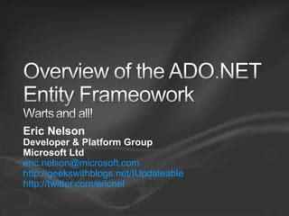 Entity Framework Overview PPT