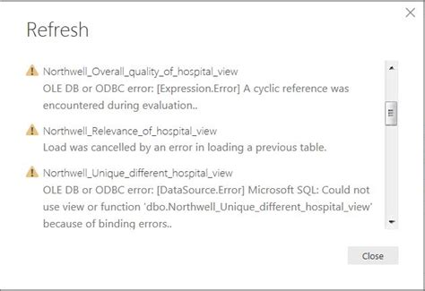 data refresh error on power bi desktop microsoft fabric community