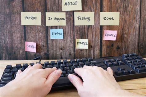 Software Scrum Agile Board With Paper Task Agile Software Development