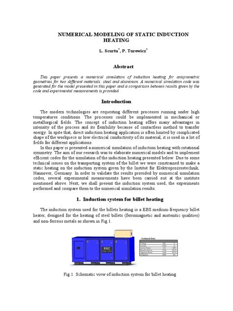 Numerical Modeling Of Static Induction Heating Pdf Inductor