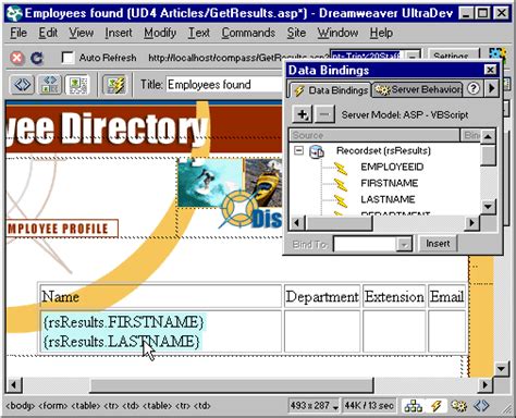 Macromedia Dreamweaver Ultradev Building A Simple Database Search