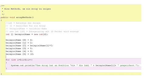 Eindimensionale Arrays Youtube