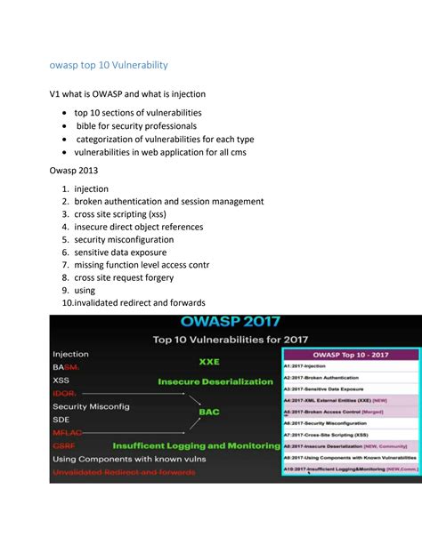 SOLUTION Owasp Top 10 Vulnerability Training Course Studypool