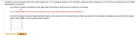 Solved Consider An Array Of Parallel Wires With Uniform
