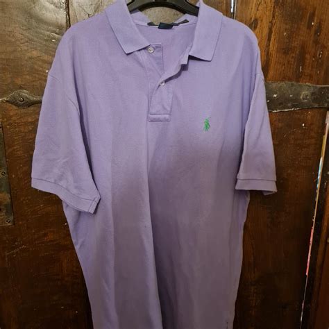Purple Ralph Lauren Polo Shirt Size Medium Thrifted Depop