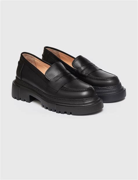 Лофери чорні Натуральна шкіра