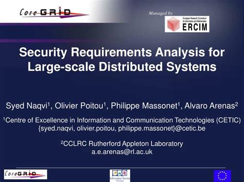 Ppt Security Requirements Analysis For Large Scale Distributed