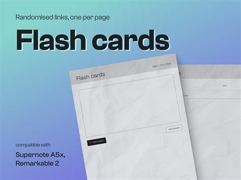 Flashcards With Randomization Compatible With Supernote A5x And Remarkable 2 Etsy