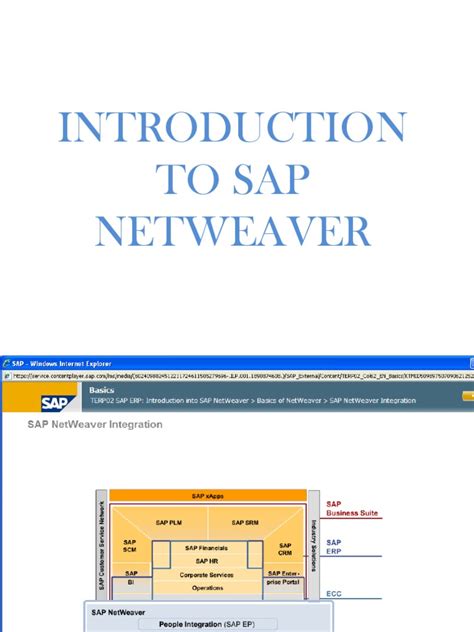 Module 1 Intro To Sap Netweaver Pdf Sap Se Application Server