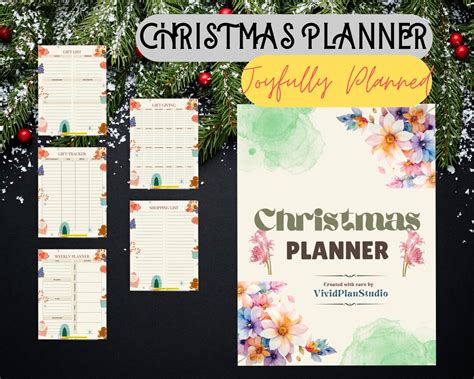 Christmas Planner Printable Christmas To Do List Budget Menu And T