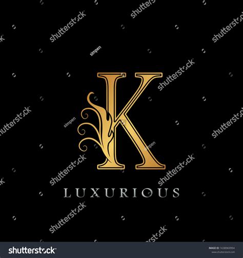Golden Luxurious Initial Letter K Logo Stock Vector Royalty Free Shutterstock