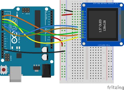 wiring and graphics test adafruit 1 27 and 1 5 color oled breakout