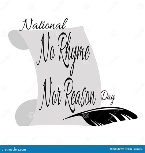 National No Rhyme Nor Reason Day Idea For A Themed Poster For The