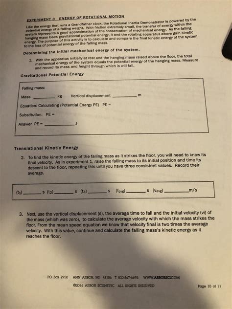 EXPERIMENT DETERMINING THE MOMENT OF INERTIA OF Chegg