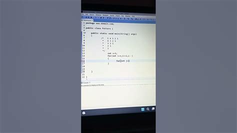 How Do You Write A Number Pattern Program In Javapattern Shorts Youtube