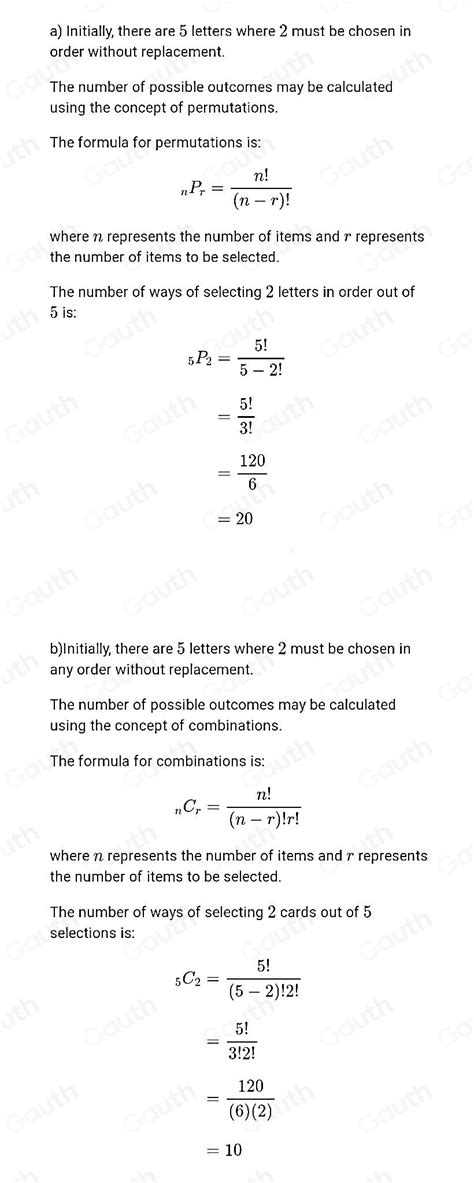 solved suppose we want to choose 2 letters without replacement from