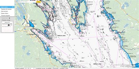 Глубины онежского озера карта
