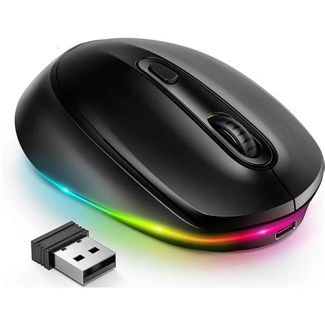 Small Wireless Mouse Rechargeable Rainbow Mini Mouse For Laptop