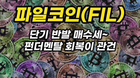 파일코인fil 향후추세│단기 반발 매수세가 예상된다 단 투심펀더멘탈 회복이 관건 그동안 너무 많은 실망을 남긴