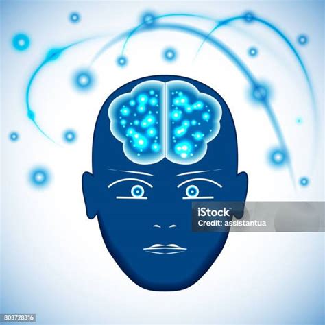 머리 뇌 점 생각으로 열정적 으로입니다 개념 인간의 생각의 생각의 시각화 가상현실에 대한 스톡 벡터 아트 및 기타 이미지 가상현실 개념 개념과 주제 Istock