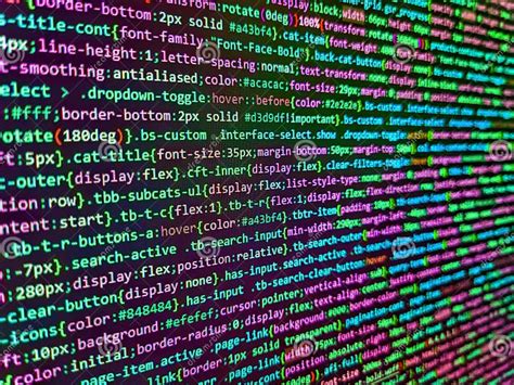 Data Encryption Security Code On A Computer Display Closeup Of Java