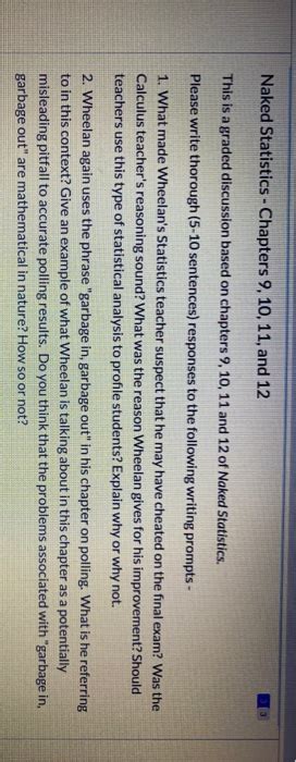 Naked Statistics Chapters And This Chegg