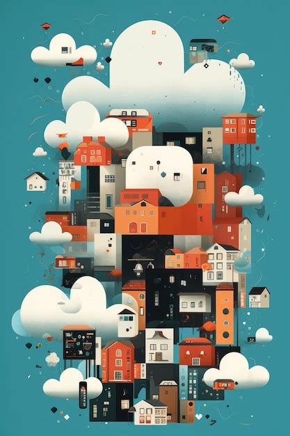 premium ai image abstract representation of cloud storage with