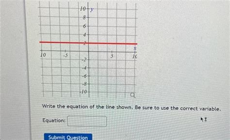 Solved Write The Equation Of The Line Shown Be Sure To Use Chegg