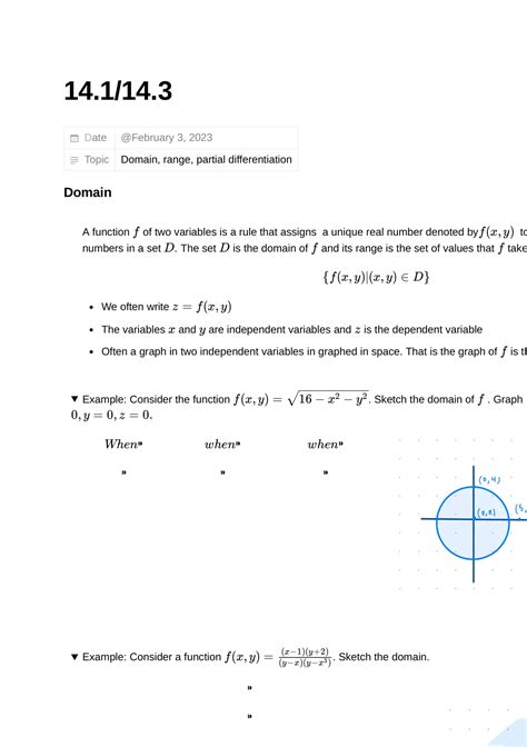 Calculus 3 Notes On Level Curves Partial Differentiation And Domain And Range Mth234 Stuvia Us