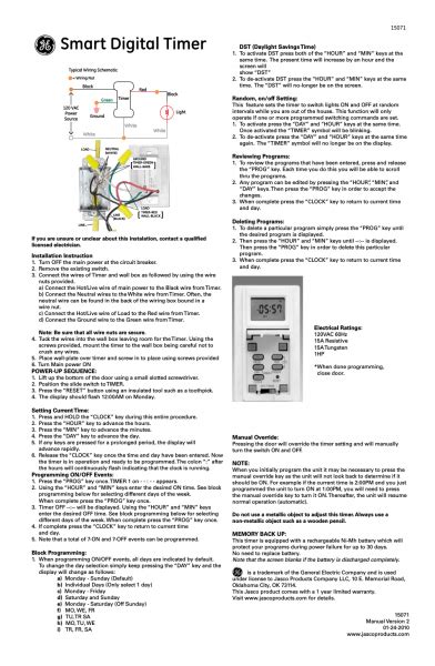 Ge Smart Digital Timer